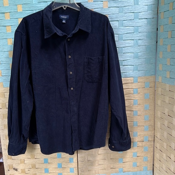 Sonoma | Shirts | Mens Dark Blue Corduroy Button Up Shirt Xxl | Poshmark
